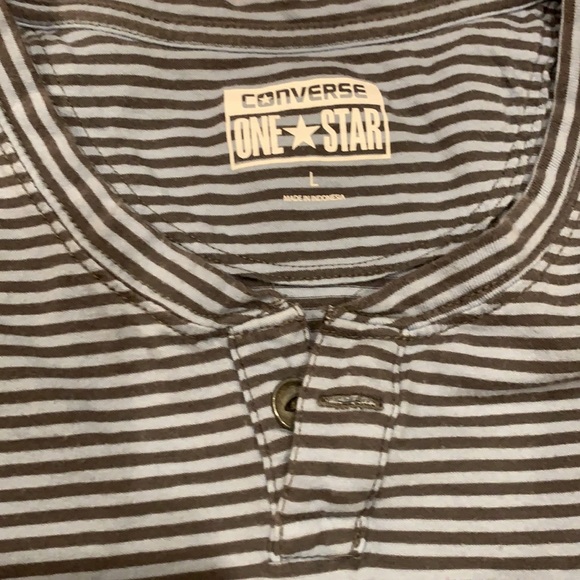 Converse | Shirts | Converse Striped Tshirt Sz L 0 Cotton | Poshmark